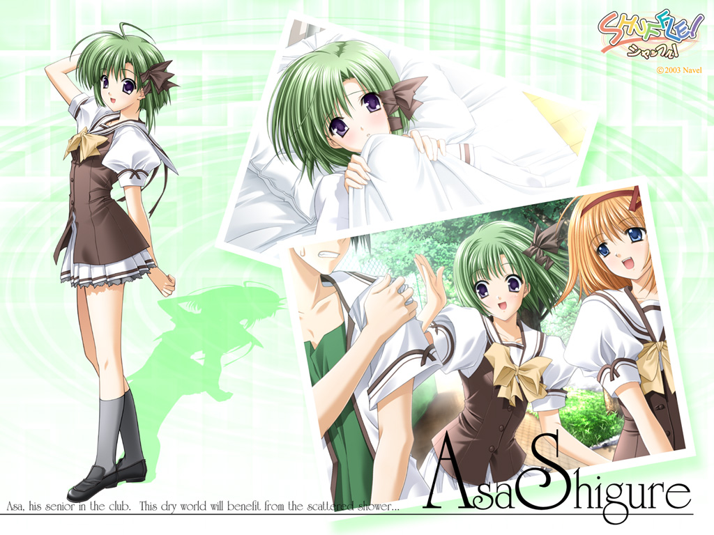 nishimata aoi suzuhira hiro shuffle fuyou kaede shigure asa seifuku wallpaper | #93202 | yande.re